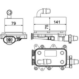 Mahle &Ouml;lk&uuml;hler, Automatikgetriebe BEHR HELLA SERVICE *** PREMIUM LINE CLC 19 000P ohne Dichtung f&uuml;r LAND ROVER UBC760030 UBC760011 UBC760010