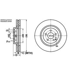 ATE Bremsscheibe 24.0130-0171.1 vorne rechts links bel&uuml;ftet 345mm f&uuml;r MERCEDES-BENZ 2094210012 A2094210012