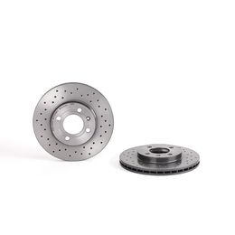 Brembo Bremsscheibe XTRA LINE 09.5166.1X vorne rechts links Gelocht 256mm f&uuml;r VW SEAT (FAW) (SVW) 321615301D 6N0615301D 6NO615301D