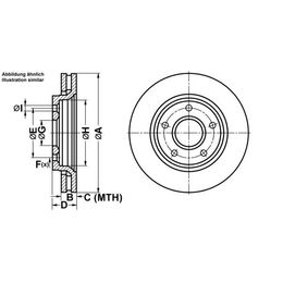 ATE Bremsscheibe 24.0128-0263.1 vorne rechts links bel&uuml;ftet 302mm f&uuml;r FIAT CHRYSLER K68032944AB 68032944AA 68032944AB