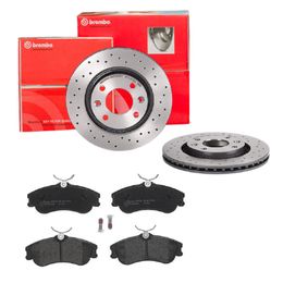 Brembo Bremsensatz-Vorderachse XTRA LINE / STANDARD SK8K0F4T50 Bremsensatz, Scheibenbremse vorne rechts links Gelocht/innenbel. 266mm f&uuml;r CITRO&Euml;N (DF-