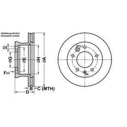 ATE Bremsscheibe PowerDisc 24.0322-0161.1 vorne rechts links bel&uuml;ftet 276mm f&uuml;r MERCEDES-BENZ VAG A9024210312 A9024210412 A9024210612