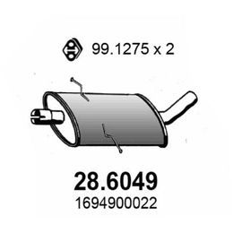 Asso Mittelschalld&auml;mpfer 286049 f&uuml;r Mercedes