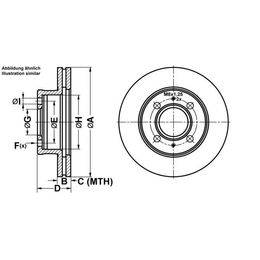 ATE Bremsensatz-Vorderachse IJF1417M66 Bremsensatz, Scheibenbremse vorne rechts links bel&uuml;ftet 234mm f&uuml;r HYUNDAI KIA 58101-02A10 51712-02551 51712-025