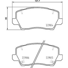 Brembo Bremsbelagsatz, Scheibenbremse P 30 114 vorne rechts links mit Zubeh&ouml;r f&uuml;r KIA 58101G6A30 58101G6A40