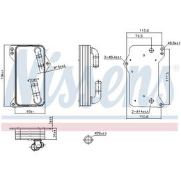NISSENS &Ouml;lk&uuml;hler, Automatikgetriebe 91505 f&uuml;r Ford CUPRA