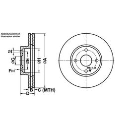 ATE Bremsensatz-Vorderachse IJF141AMJ5 Bremsensatz, Scheibenbremse vorne rechts links bel&uuml;ftet 255mm f&uuml;r MAZDA N026-33-25XC NA75-33-25XC N0Y3-33-23Z
