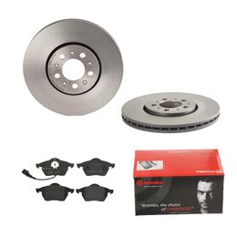 Brembo Bremsensatz-Vorderachse COATED DISC LINE / STANDARD IJDTIDC411 Bremsensatz, Scheibenbremse vorne rechts links innenbel&uuml;ftet 288mm f&uuml;r SKODA VW