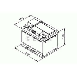 Bosch T3 - 12V 55Ah 420A 0 092 T30 050 Starterbatterie f&uuml;r MERCEDES-BENZ 0025414001 A0025414001