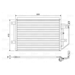 Valeo Kondensator, Klimaanlage 822556 f&uuml;r MITSUBISHI