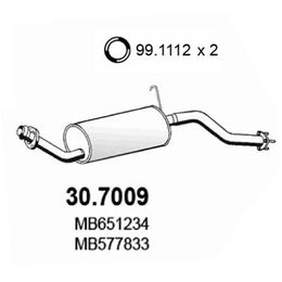 Asso Endschalld&auml;mpfer 30.7009 f&uuml;r MITSUBISHI EMB577833 MB612279 MB611685