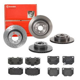 Brembo Bremsensatz-Vorn und hinten SG00000E63 Bremsensatz, Scheibenbremse vorne rechts links innenbel&uuml;ftet 290mm f&uuml;r TOYOTA JAGUAR SUBARU NISSAN AY040