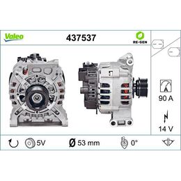 Valeo Generator REMANUFACTURED PREMIUM 437537 14V 90A f&uuml;r MERCEDES-BENZ 2661540802 A2661540802 A26615408020080
