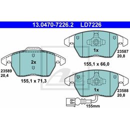 ATE Bremsensatz, Scheibenbremse 1420-21835 vorne rechts links bel&uuml;ftet 312mm f&uuml;r SKODA SEAT VAG 5Q0615301F JZW615301H 5C0615301B