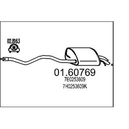 MTS MARKENTECHNIKSERVICEGMBH & CO. KG MTS Endschalld&auml;mpfer 01.60769 f&uuml;r VW 7H0253609K 7E0253609
