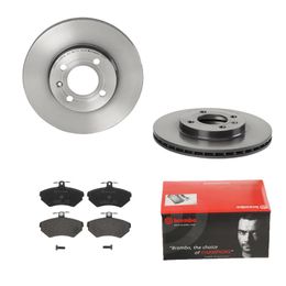 Brembo Bremsensatz-Vorderachse COATED DISC LINE / STANDARD IJDTIDGQP8 Bremsensatz, Scheibenbremse vorne rechts links innenbel&uuml;ftet 256mm f&uuml;r SKODA VW