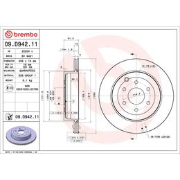 Brembo Bremsscheibe 09.D942.11 hinten rechts links bel&uuml;ftet 308mm f&uuml;r MERCEDES-BENZ NISSAN 4704230200 432065XA0A