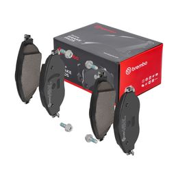 Brembo Bremsbelagsatz, Scheibenbremse BREMSBEL&Auml;GE, RICHTUNGSGEBUNDEN P 85 166 vorne rechts links mit Zubeh&ouml;r f&uuml;r SKODA VW SEAT AUDI 5Q0698151P 5Q06981