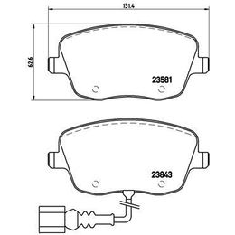 Brembo Bremsensatz-Vorn und hinten SG00000EGY Bremsensatz, Scheibenbremse vorne rechts links innenbel&uuml;ftet 230mm f&uuml;r SKODA VW SEAT PEUGEOT (FAW) (SVW)