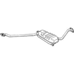 BOSAL Mittelschalld&auml;mpfer 284837 f&uuml;r SAAB