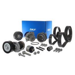 SKF Wasserpumpe + Zahnriemensatz VKMC 11000 mit Dichtungen schwarz f&uuml;r MITSUBISHI SKODA VW PEUGEOT SEAT (FAW) AUDI LANCIA OPEL FIAT CITRO&Euml;N VAUXHALL F
