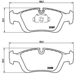 Brembo Bremsensatz-Vorn und hinten SG00000F4N Bremsensatz, Scheibenbremse vorne rechts links voll 280mm f&uuml;r BMW 34211165457 34216855158 34211161455