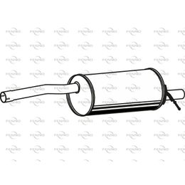 FENNO Endschalld&auml;mpfer P1932 hinten f&uuml;r DACIA 6001549415 6001549416
