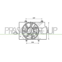 PRASCO L&uuml;fter, Motork&uuml;hlung FD344F004 345mm f&uuml;r FORD 2125430 8V518C607CE 8V518C607CF