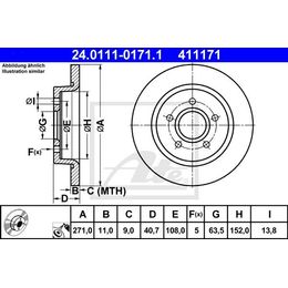ATE Bremsensatz, Scheibenbremse Bremsensatz-Vorn und Hinten SG00000DQA Vorderachse bel&uuml;ftet 300mm 25mm f&uuml;r Volvo Ford Vaughall GM Opel MAZ