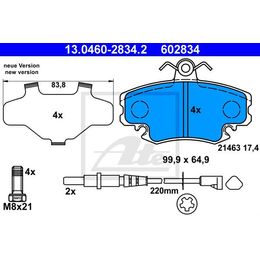 ATE Bremsensatz-Vorderachse SG00000CZS Bremsensatz, Scheibenbremse vorne hinten rechts links bel&uuml;ftet 274mm f&uuml;r RENAULT DACIA NISSAN 7711130036 770120