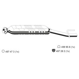 Ernst Mittelschalld&auml;mpfer 351133 f&uuml;r Mercedes