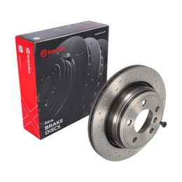 Brembo Bremsscheibe 09.B338.1X hinten rechts links Gelocht 300mm f&uuml;r BMW (BRILLIANCE) 34216792229 34216864900 34216797344
