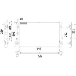 Mahle K&uuml;hler, Motork&uuml;hlung CR 2425 000S f&uuml;r VW AUDI 6R0121253H 6R0121253G 6R0121253D