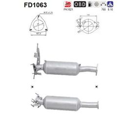 AS Ru&szlig;-/Partikelfilter, AbgASanlage FD1063 f&uuml;r VOLVO 36012349 36002668 36051313