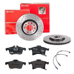 Brembo Bremsensatz-Vorderachse XTRA LINE SK8K0F25O7 Bremsensatz, Scheibenbremse vorne rechts links Gelocht/innenbel. 308mm f&uuml;r AC GENERAL MOTORS SATUR