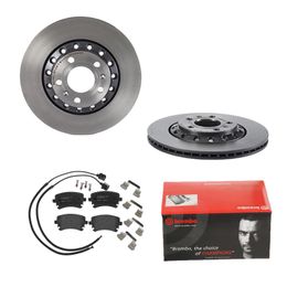 Brembo Bremsensatz-Hinterachse COATED DISC LINE / STANDARD IJDTIDKB18 Bremsensatz, Scheibenbremse hinten rechts links innenbel&uuml;ftet 310mm f&uuml;r SKODA VW