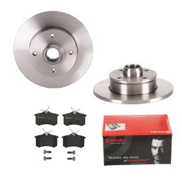 Brembo Bremsensatz-Hinterachse IJDTIDK1V8 Bremsensatz, Scheibenbremse hinten rechts links voll 226mm f&uuml;r SKODA RENAULT VW ROEWE (SAIC) PEUGEOT SEAT CI
