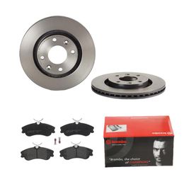 Brembo Bremsensatz-Vorderachse COATED DISC LINE / STANDARD IJDTIDG7J8 Bremsensatz, Scheibenbremse vorne rechts links innenbel&uuml;ftet 266mm f&uuml;r CITRO&Euml;N (