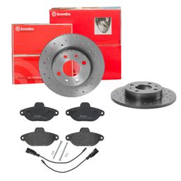 Brembo Bremsensatz-Vorderachse XTRA LINE / STANDARD SK8K0F75F9 Bremsensatz, Scheibenbremse hinten rechts links Gelocht 240mm f&uuml;r ZASTAVA ALFA ROMEO FI