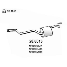 Asso Mittelschalld&auml;mpfer 286013 f&uuml;r MERCEDES-BENZ