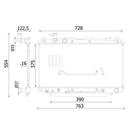 Mahle K&uuml;hler, Motork&uuml;hlung CR 2422 000S 35mm f&uuml;r TOYOTA 164002819087 1640028190 1640028191