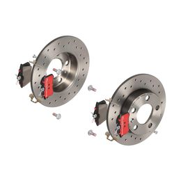 Brembo Bremsensatz-Hinterachse XTRA LINE SK8K0F9UN7 Bremsensatz, Scheibenbremse hinten rechts links Gelocht 230mm f&uuml;r SKODA VW SEAT PEUGEOT (FAW) (SVW