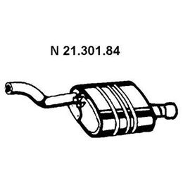 VEGAZ Endschalld&auml;mpfer BS-260EBER hinten f&uuml;r BMW 18101439826 18101436528 18101436531