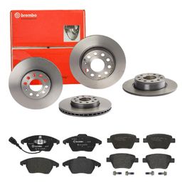 Brembo Bremsensatz-Vorn und hinten SG00000EA4 Bremsensatz, Scheibenbremse vorne rechts links innenbel&uuml;ftet 288mm f&uuml;r SKODA VW (SVW) SEAT (FAW) JETTA A