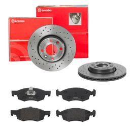 Brembo Bremsensatz-Vorderachse XTRA LINE / STANDARD SK8K0F1579 Bremsensatz, Scheibenbremse vorne rechts links Gelocht/innenbel. 260mm f&uuml;r RENAULT DACI