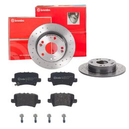 Brembo Bremsensatz-Hinterachse XTRA LINE / STANDARD SK8K0F9DW9 Bremsensatz, Scheibenbremse hinten rechts links Gelocht 260mm f&uuml;r HONDA 42510SMGE20 430