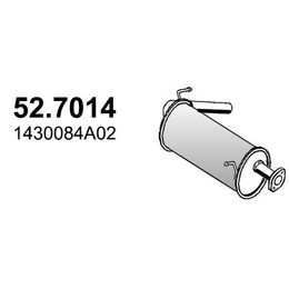 Asso Endschalld&auml;mpfer 52.7014 f&uuml;r SUZUKI 1430084A01 1430084A02