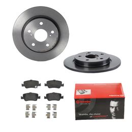 Brembo Bremsensatz-Hinterachse COATED DISC LINE / STANDARD IJDTIDK810 Bremsensatz, Scheibenbremse hinten rechts links voll 270mm f&uuml;r TOYOTA 446602300