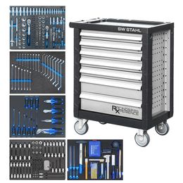 SWSTAHL Werkstattwagen, best&uuml;ckt, 347-teilig Z3705 Werkzeugwagen