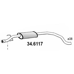 Asso Mittelschalld&auml;mpfer 346117 f&uuml;r Vaughall